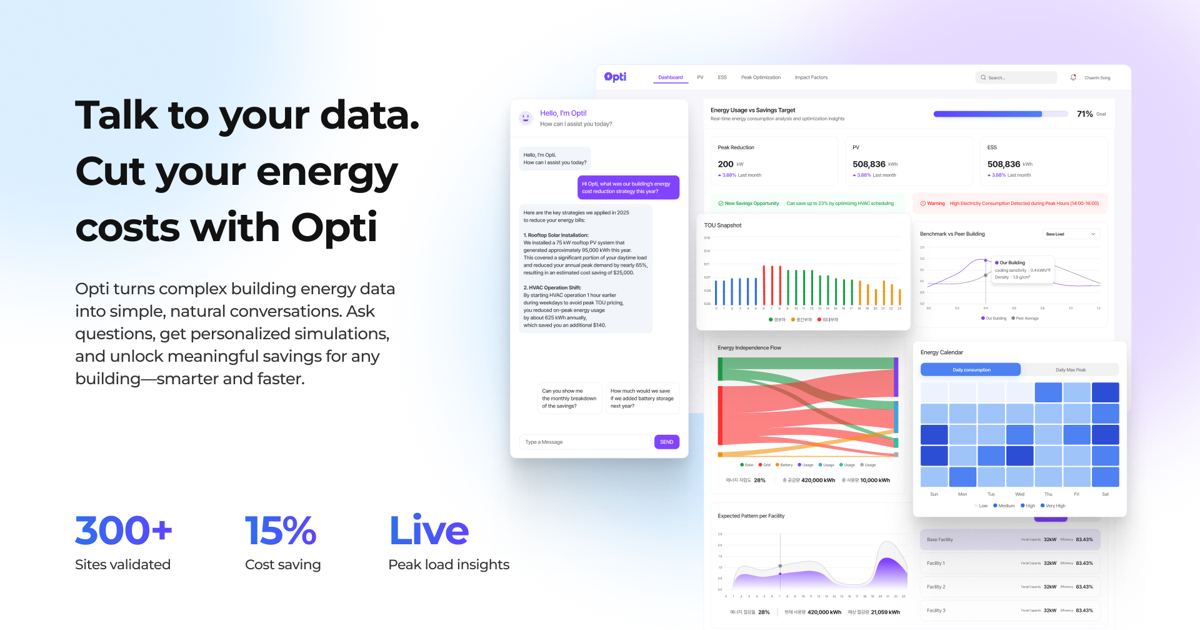 Opti: AI Energy Advisor for Buildings