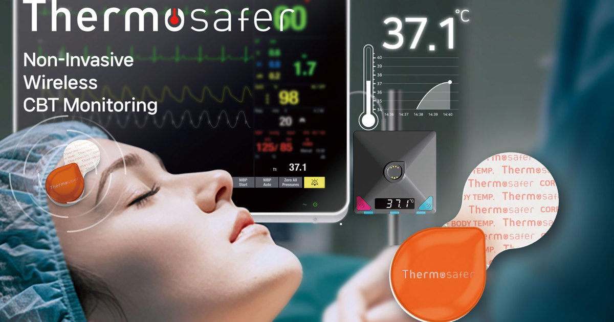 Non-invasive wireless Core Body Monitoring thermometer, ThermoSafer XST600